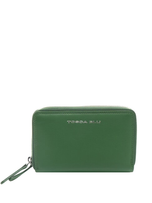Tosca Blu Basic Fermoar În Jurul Portofelului Verde - Cumpără La Prețuri De Outlet!