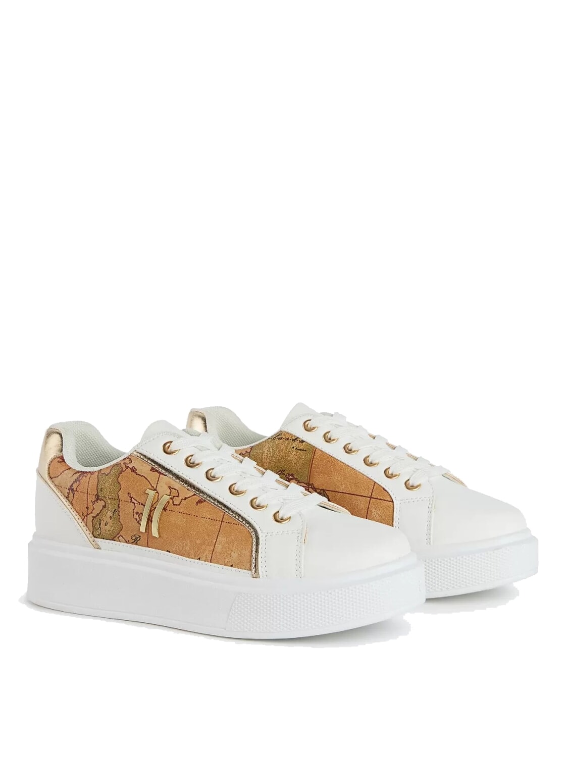 Alviero Martini Prima Classe Geo Classic Adidași Cu Sigla 1C Alb ...