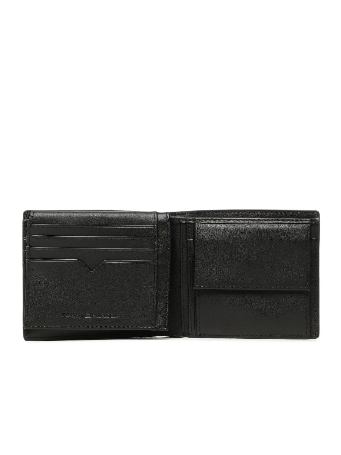 Tommy Hilfiger Th Modern Portofel Din Piele Cu Clapă Și Monede Negru ...