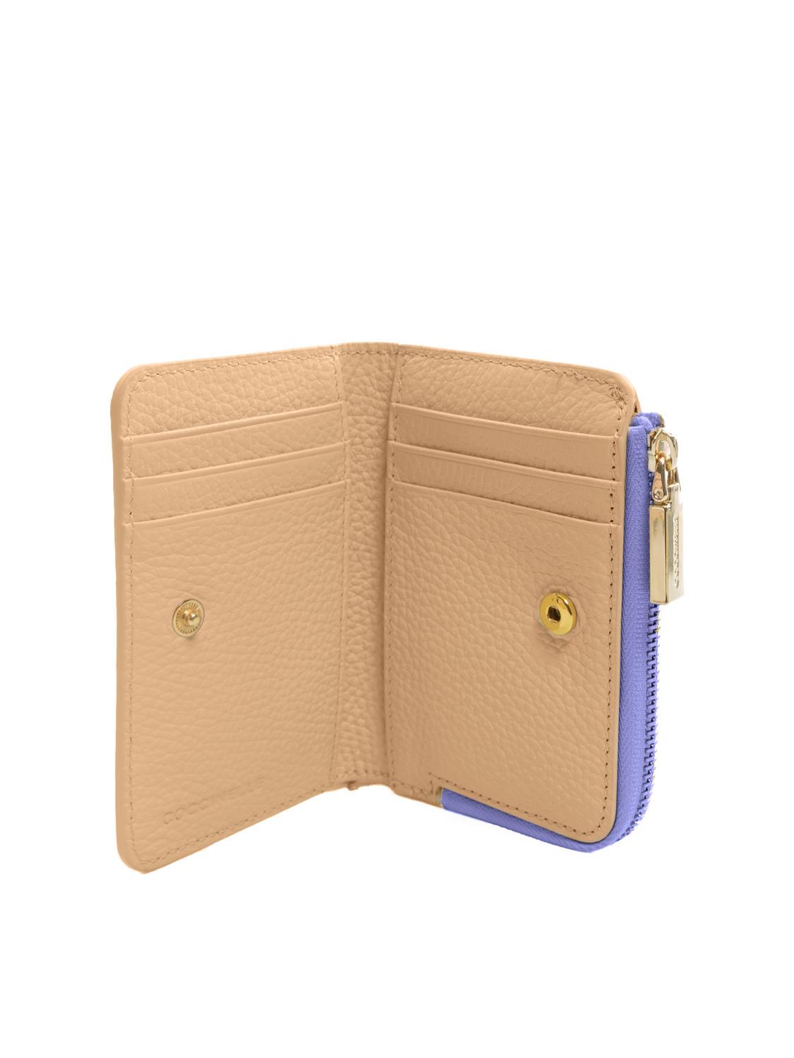 Coccinelle Metallic Tricolor Portofel De Piele Laven/Coco/Toas - Cumpără La Prețuri De Outlet!